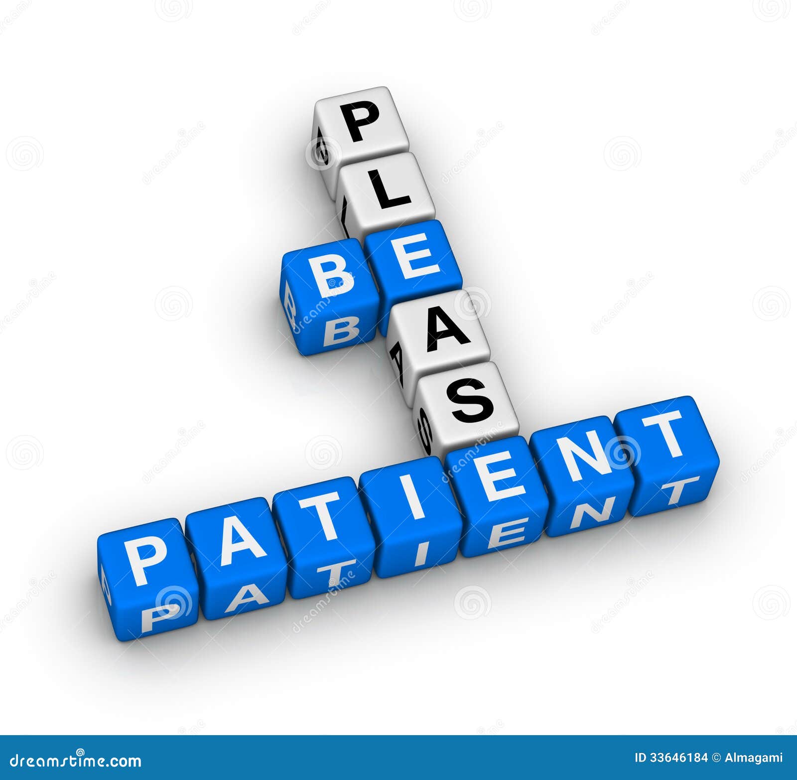 Please Be Patient stock illustration. Illustration of banner - 33646184