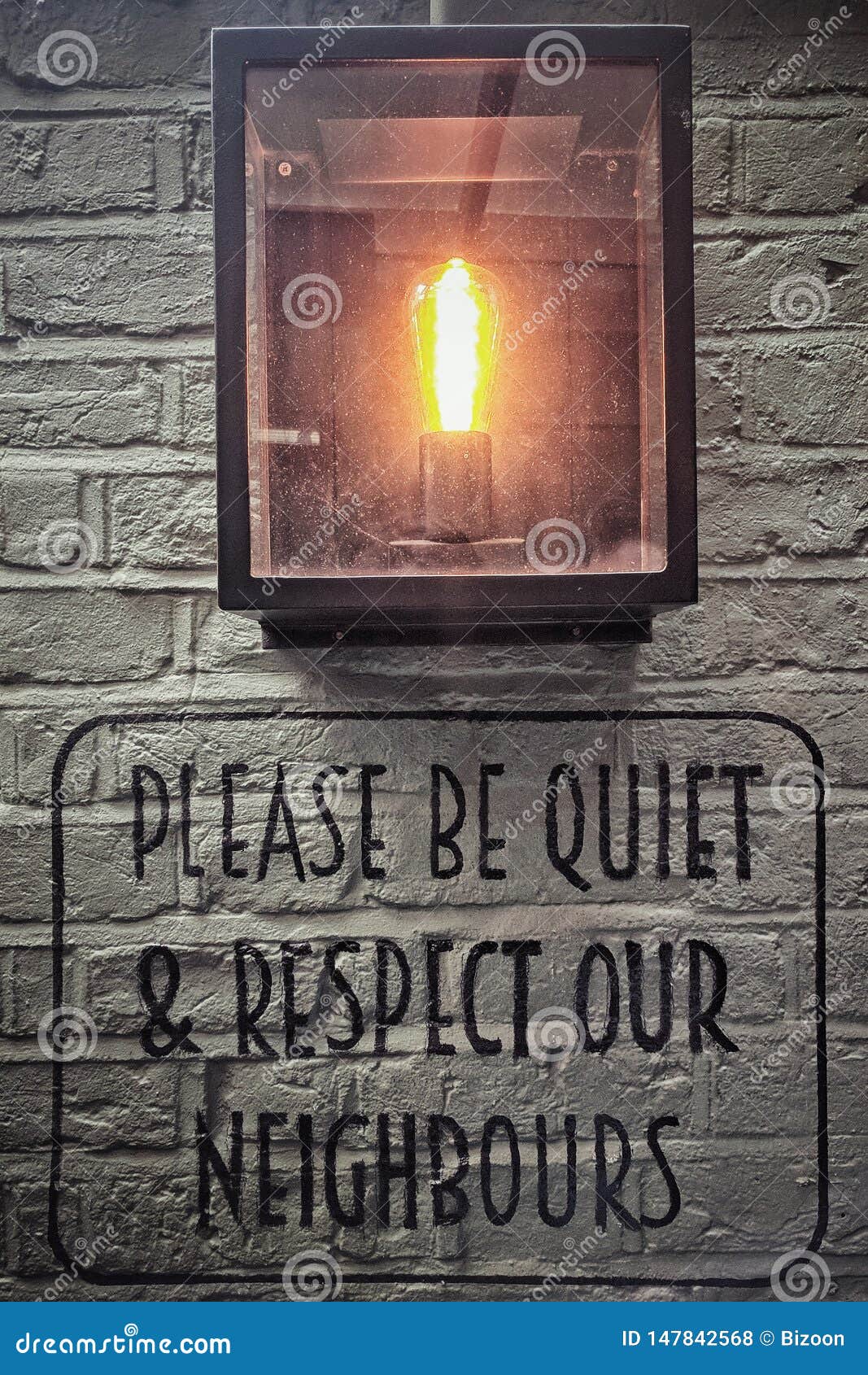 Please Be Quiet and Respect Our Neighbours Stock Photo - Image of ...