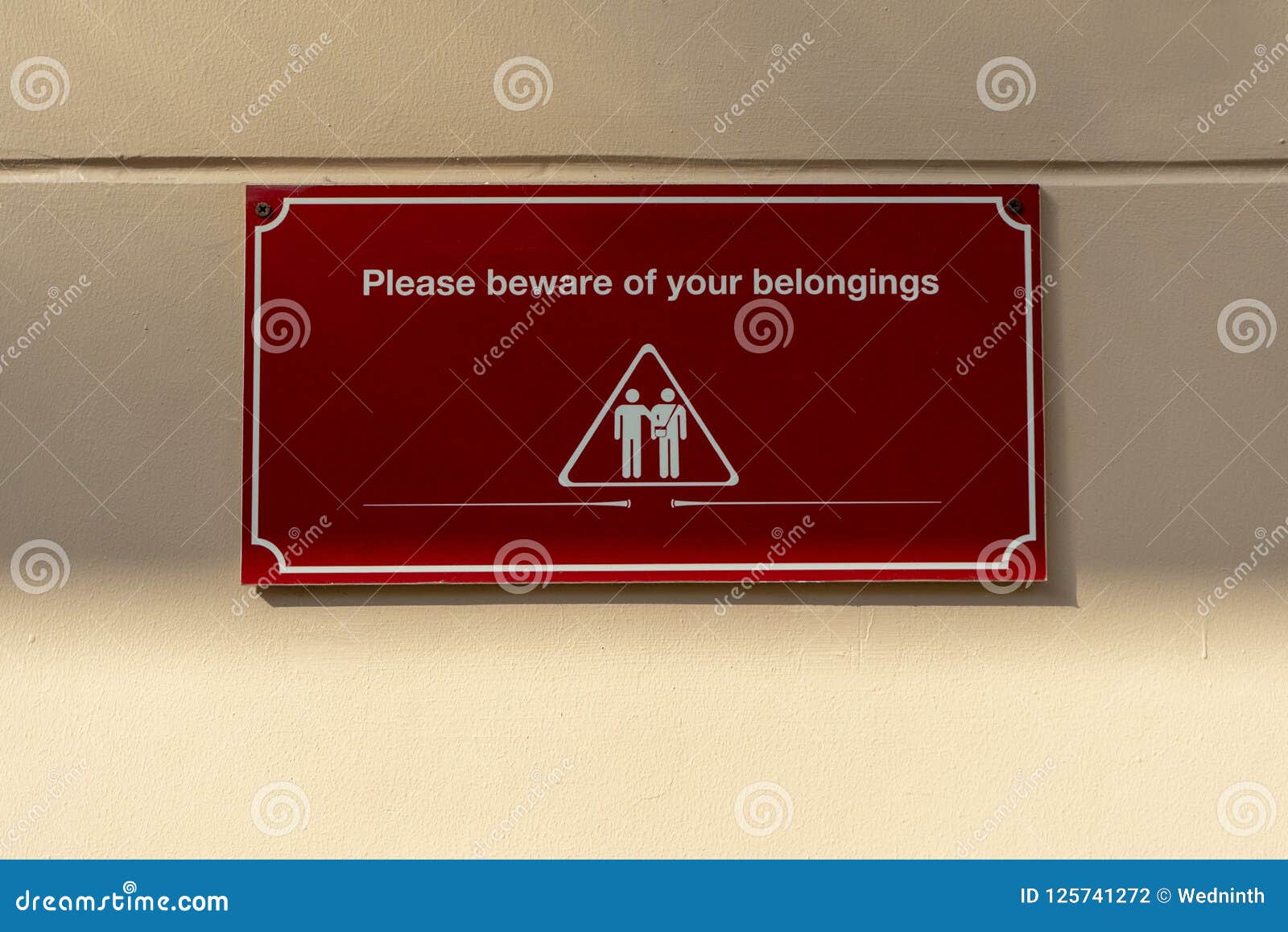 Beware Your Step Sign Stock Image | CartoonDealer.com #84631867