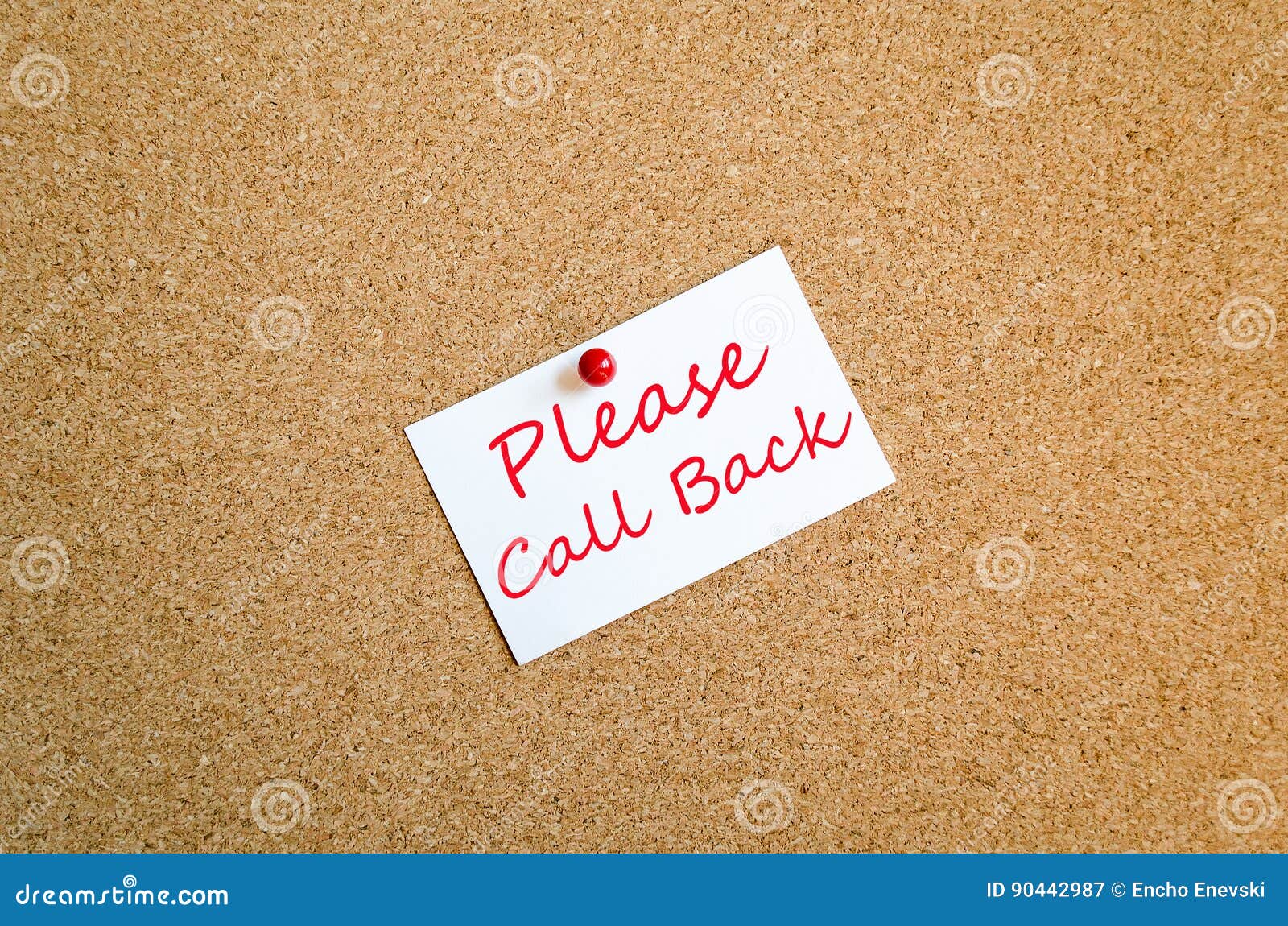 Please Call Back Note Concept Stock Image - Image of call, cork: 90442987