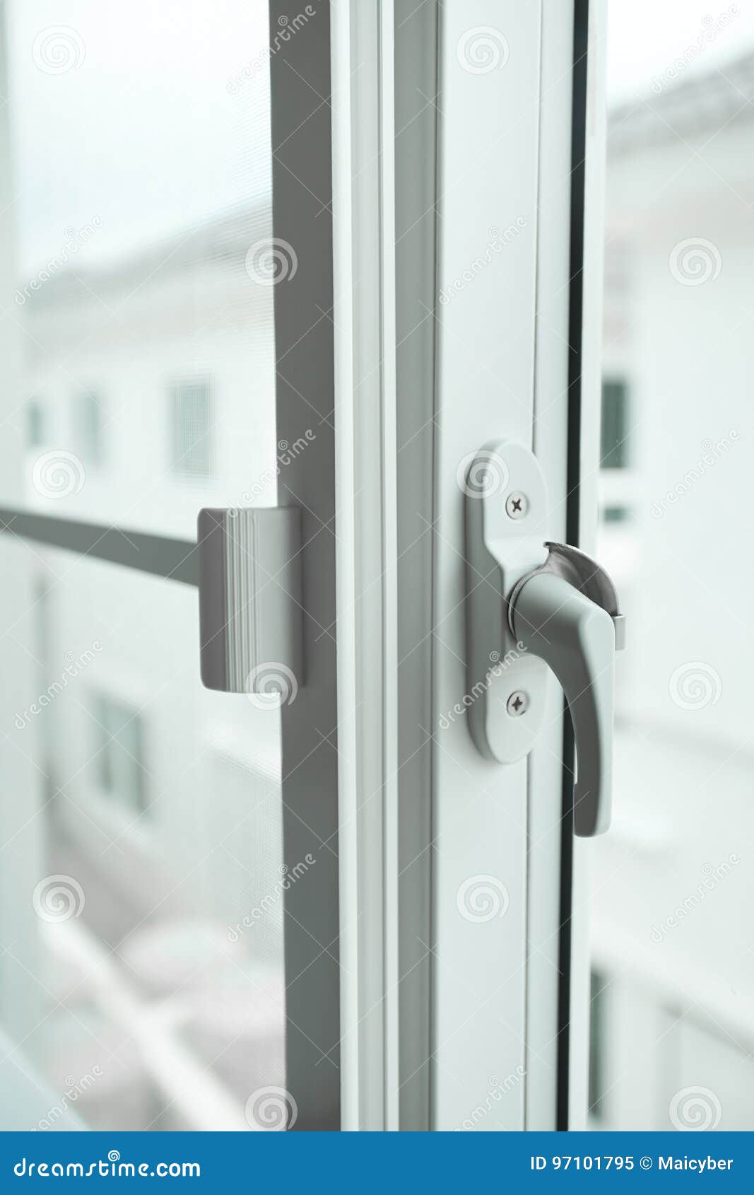 Please Close the Window, Plastic Window and Handle Stock Image - Image ...