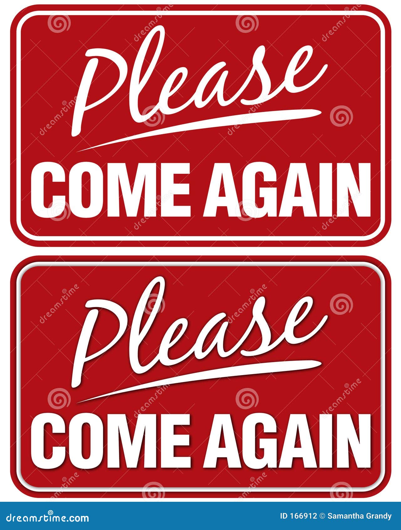 Please Come Again Stock Illustration Illustration Of White 166912