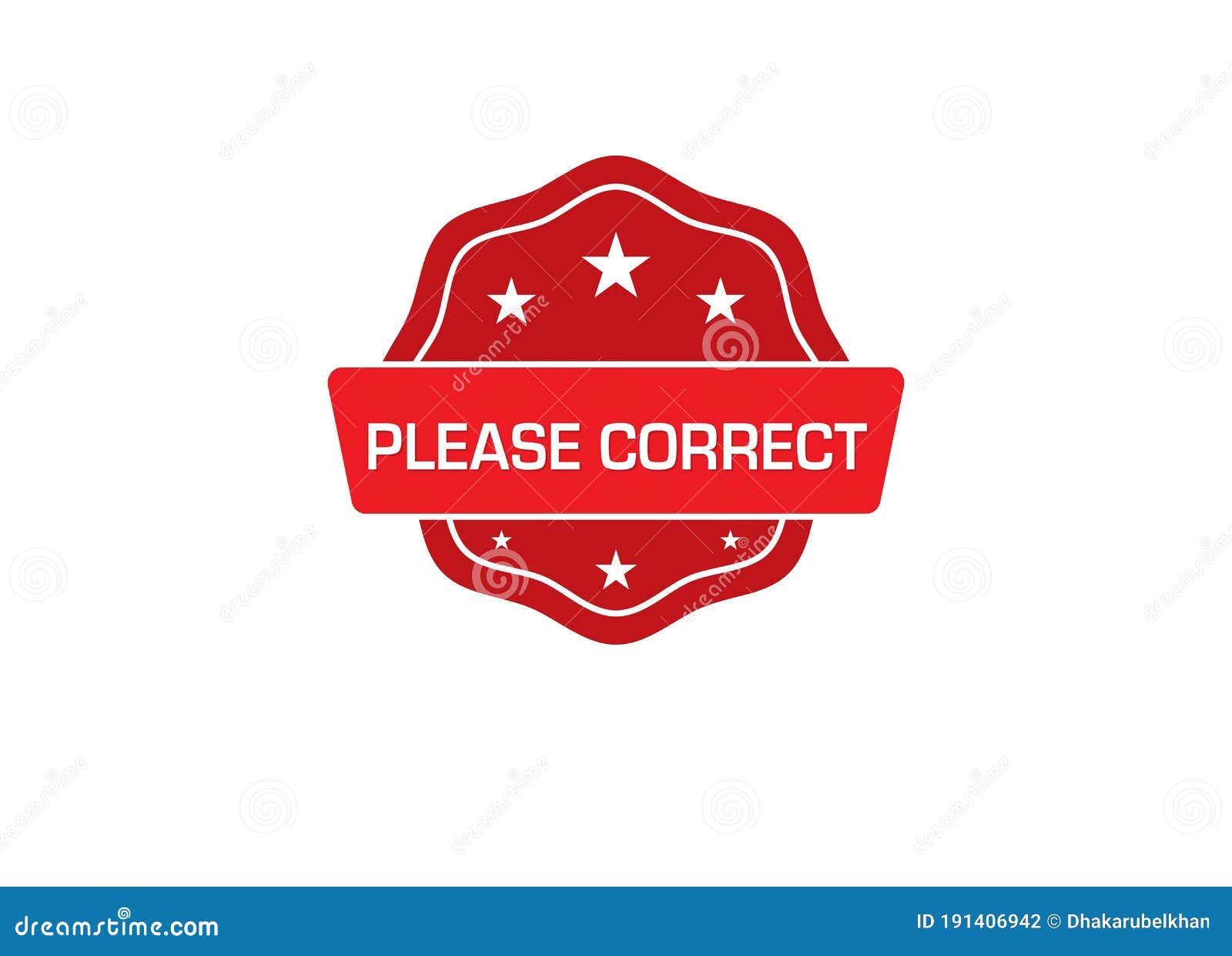 Please Correct Label Sticker,Please Correct Badge Sign Stock Vector ...