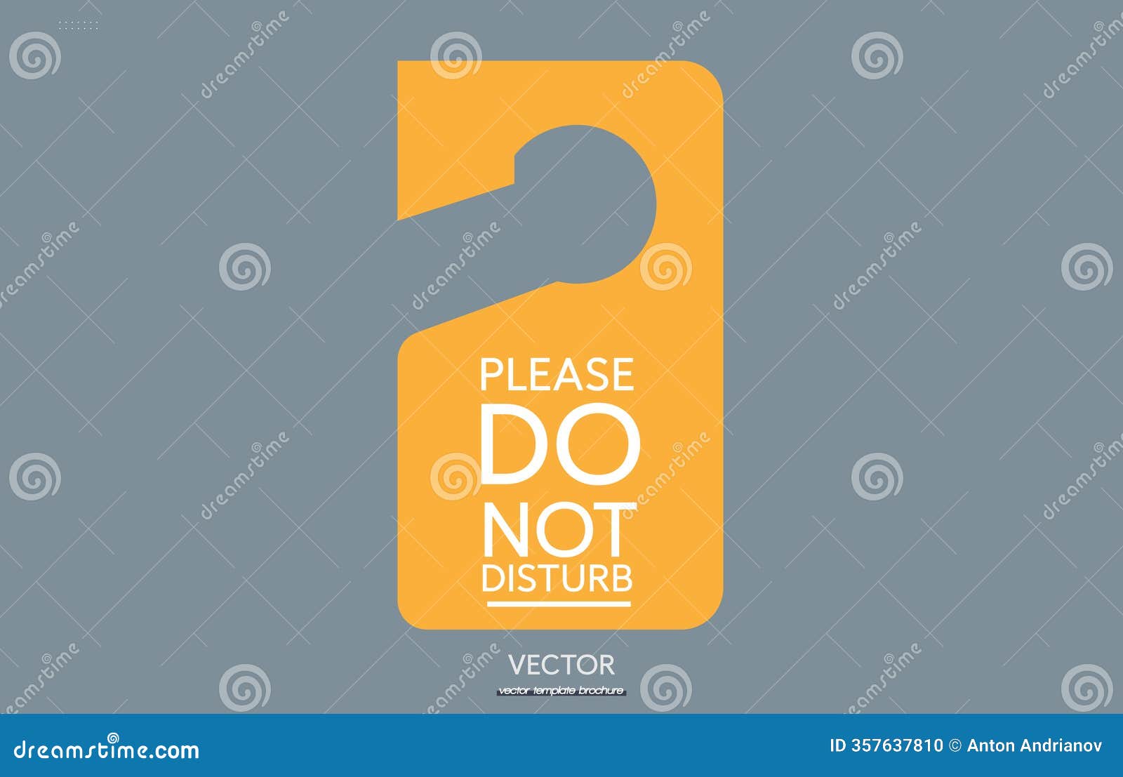 Please Do Not Disturb Hotel Design Cartoon Vector | CartoonDealer.com ...
