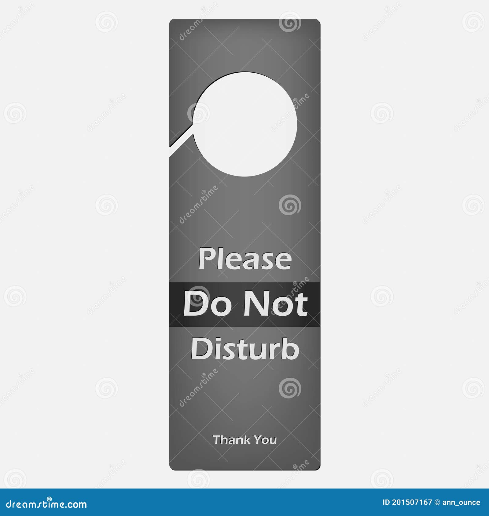 Please Do Not Disturb Door Hanger Sign Vector Template Stock Vector
