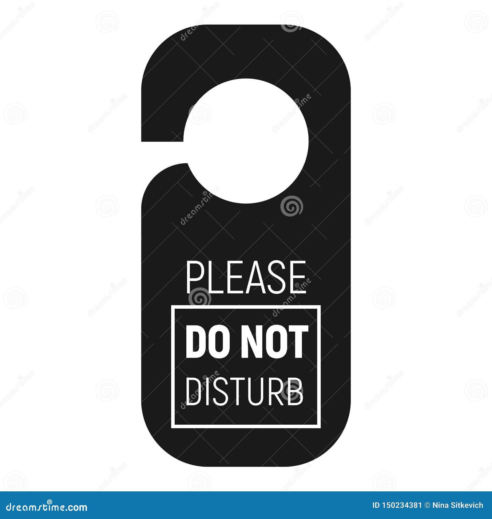 Please Do Not Disturb Hanger Icon Simple Style Stock Vector
