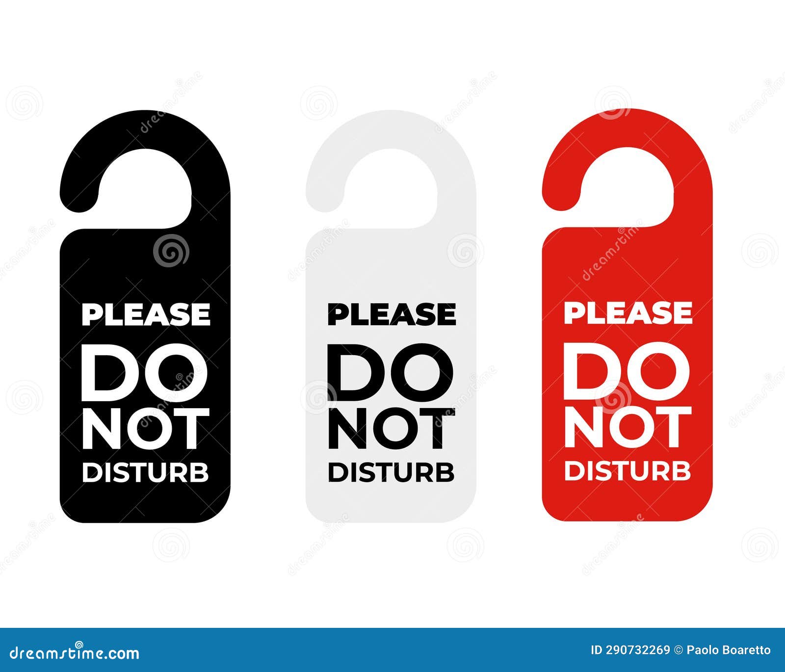 Please Do Not Disturb Hotel Design Stock Illustration - Illustration of ...
