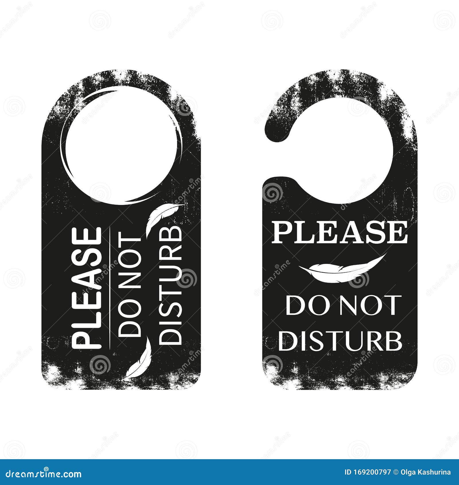 Please Do Not Disturb Hotel Design Stock Vector - Illustration of hang ...