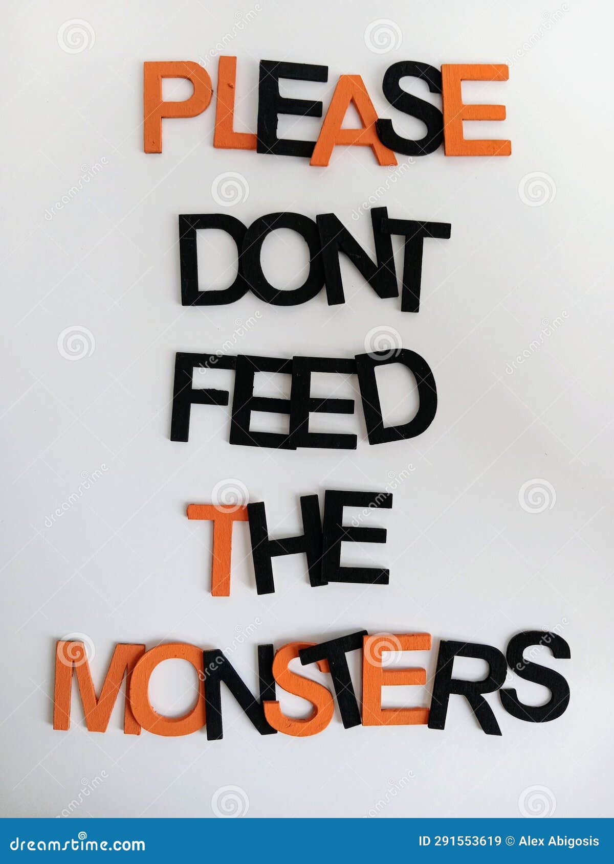 Please Don T Feed the Monsters Halloween Sign Stock Image - Image of ...