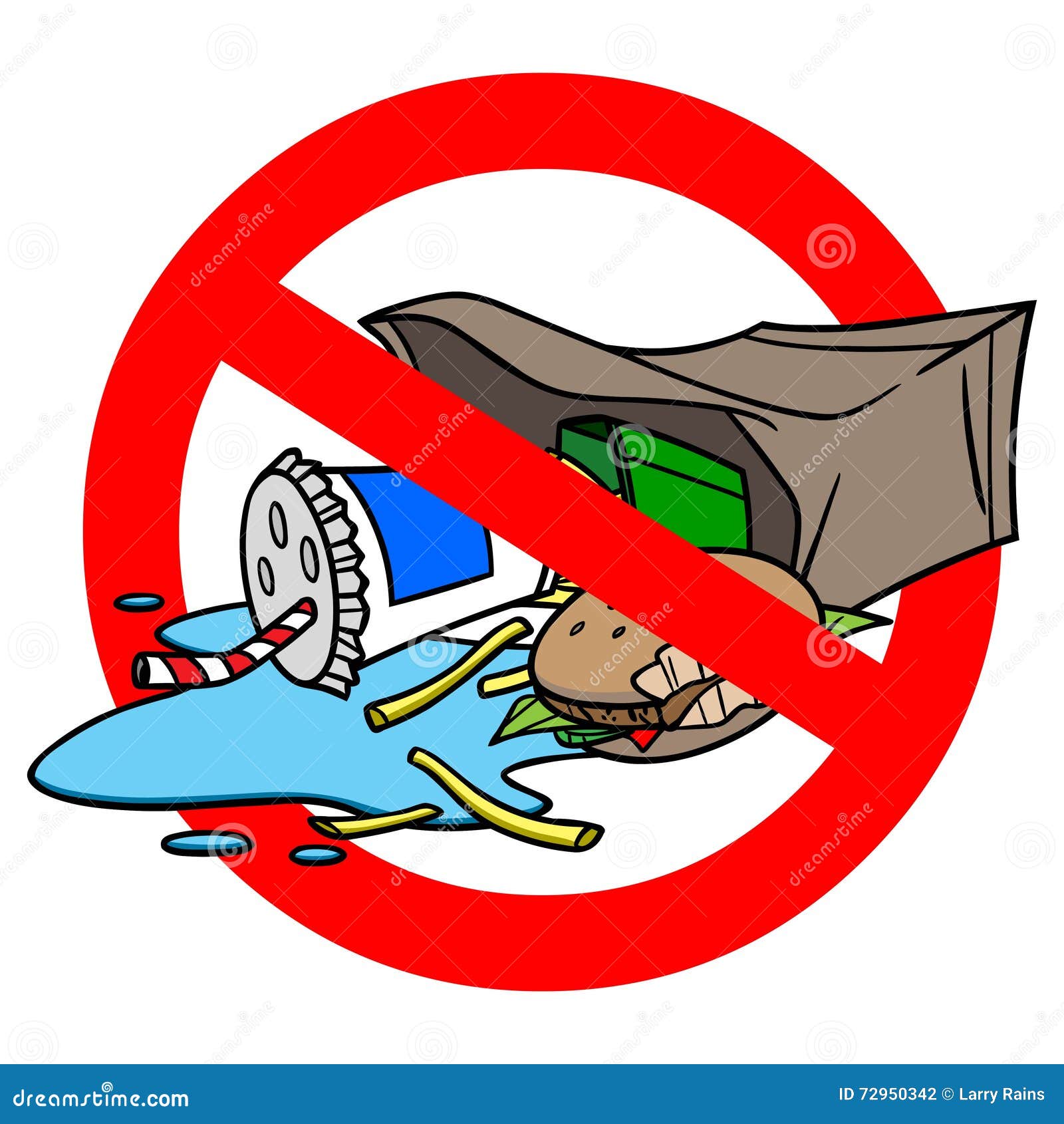 Please Don t Litter stock vector. Illustration of backgrounds - 72950342