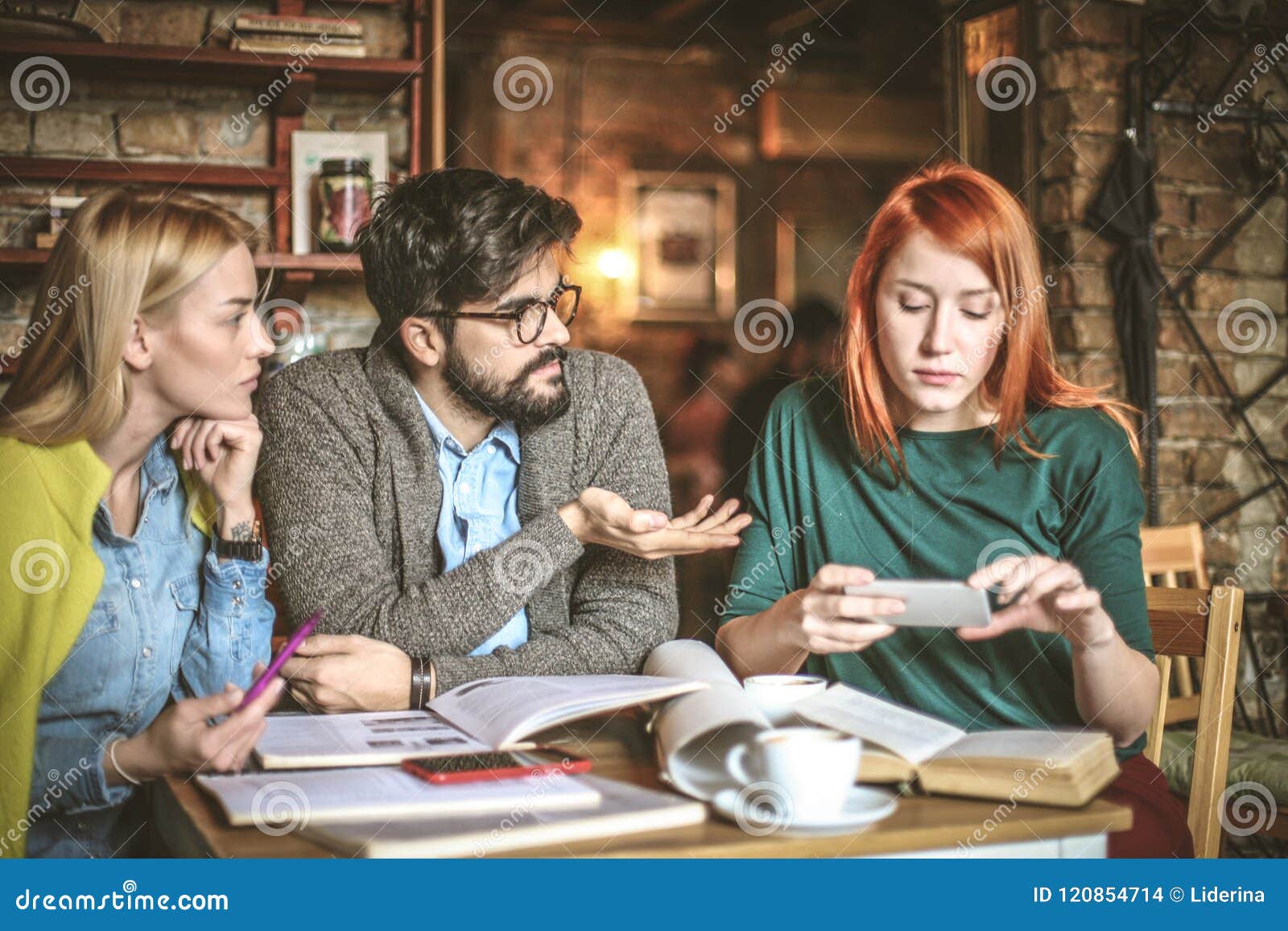 Please Explain Us. Student Friend Learning Together Stock Photo - Image ...