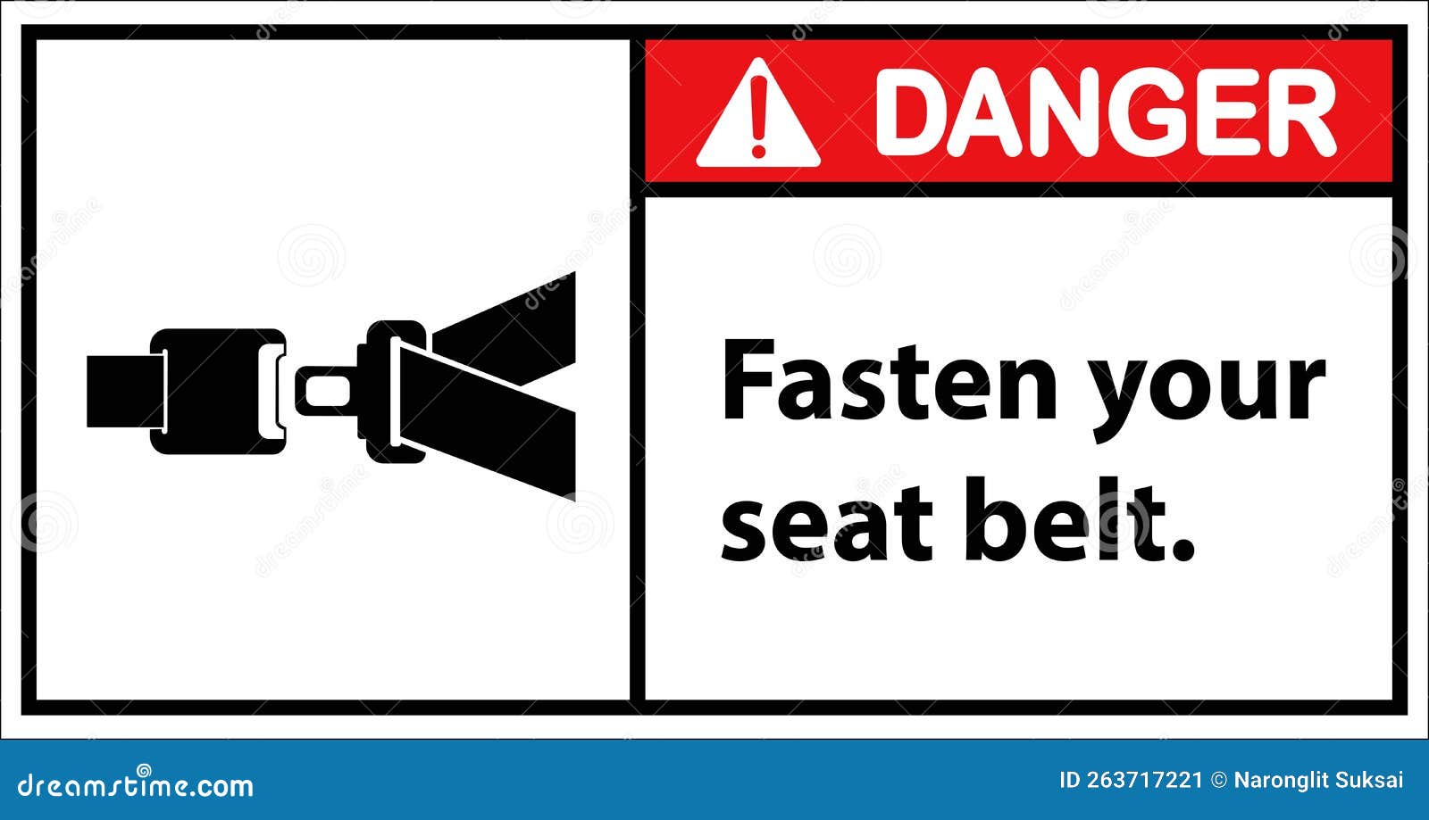 Please Fasten Your Seat Belt.sign Danger Stock Vector - Illustration of ...