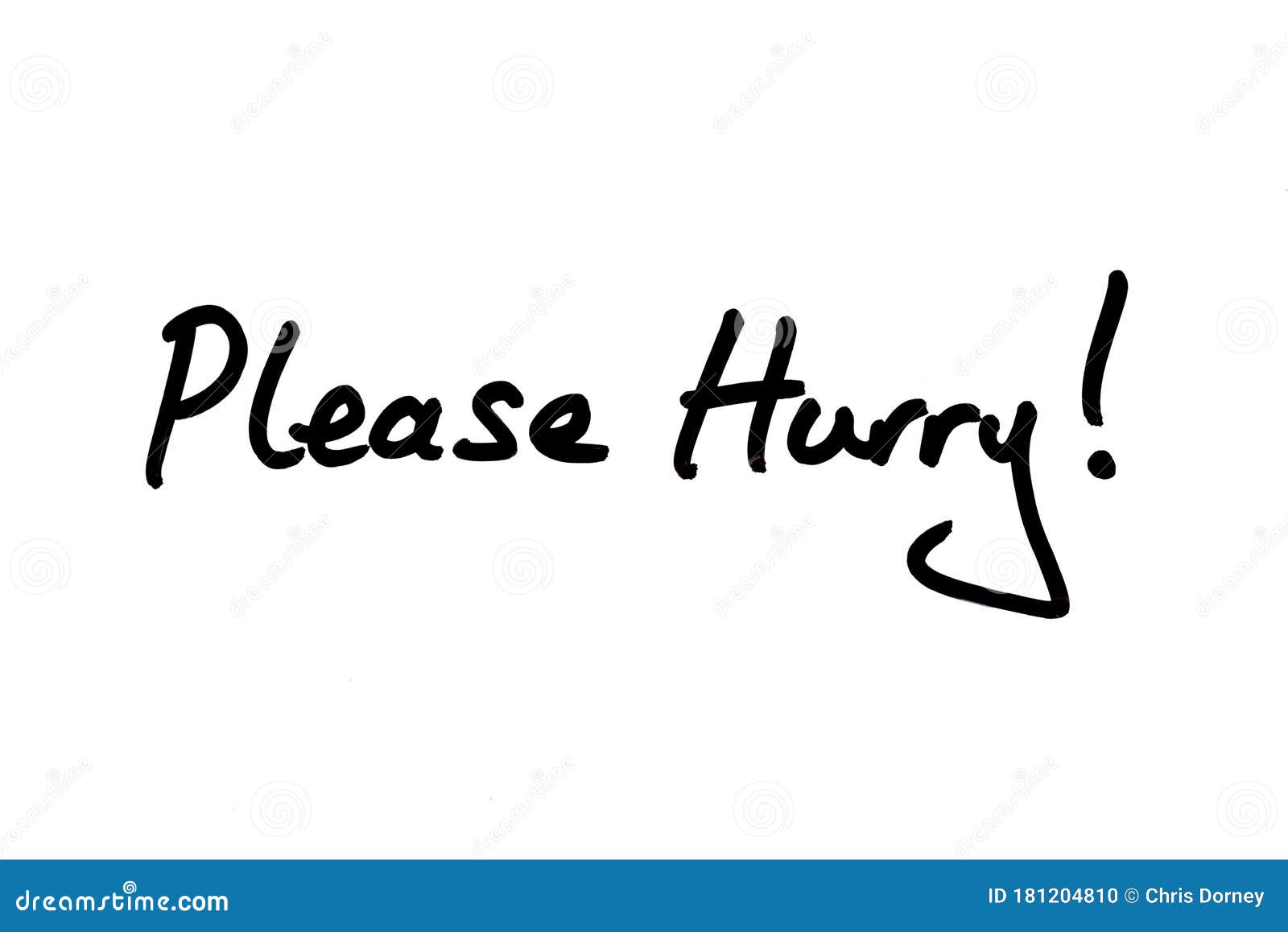 Please Hurry stock illustration. Illustration of scurry - 181204810