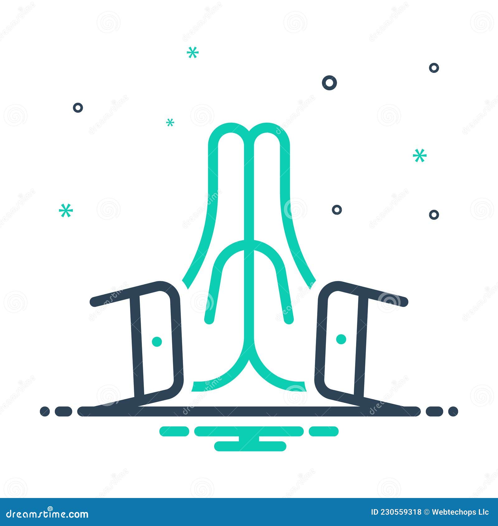 Mix Icon for Please, Hand and Pray Stock Vector - Illustration of hand ...