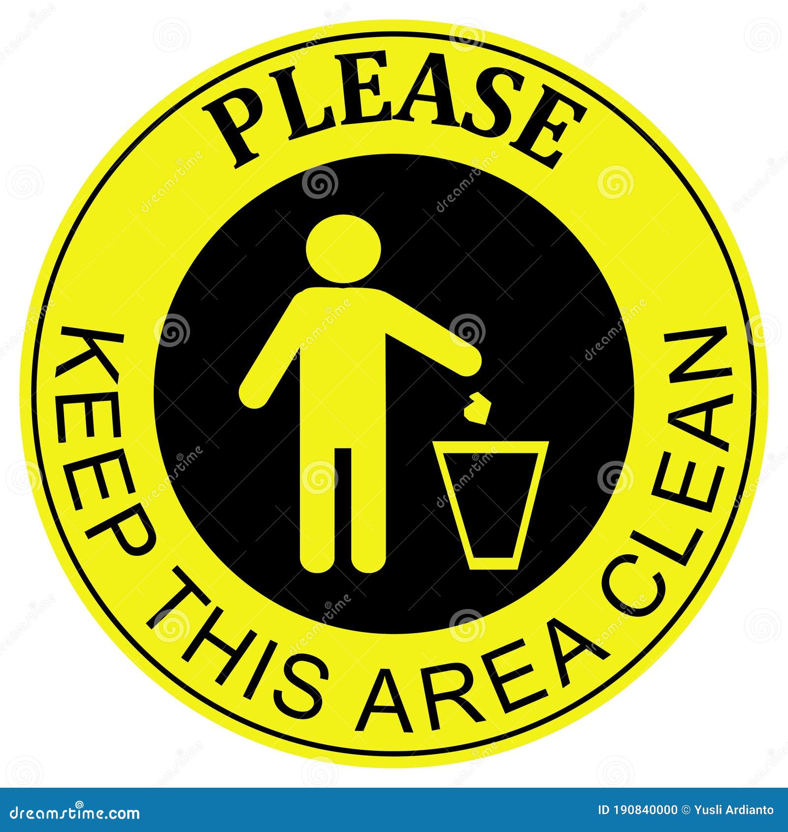 Please Keep This Area Clean Symbol, Sticker,icon Vector Illustration ...