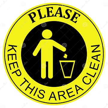Please Keep this Area Clean Symbol, Sticker,icon Stock Vector ...