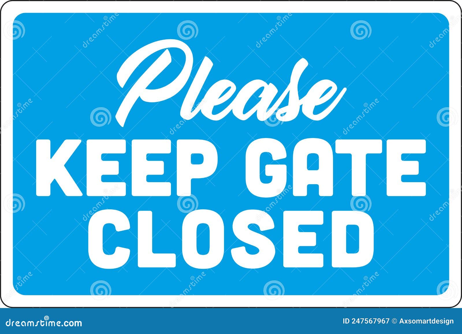 Keep Gate Closed Black Icon, Vector Illustration, Isolate On White ...