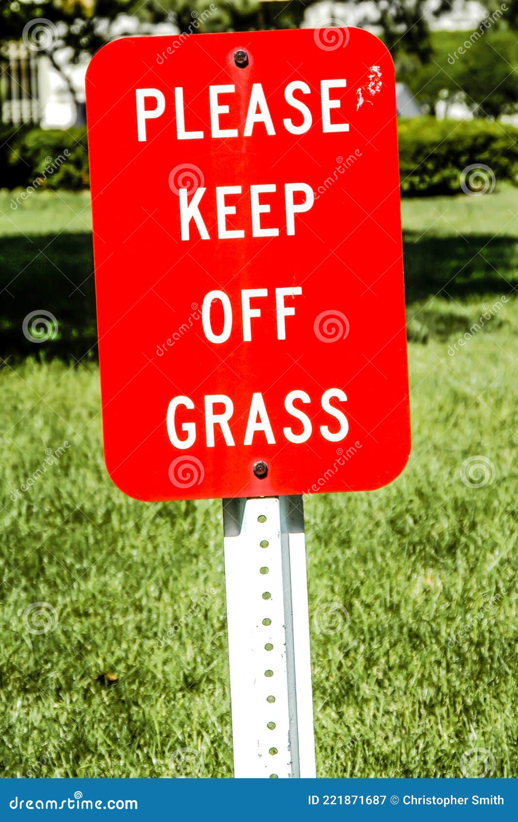 Please Keep Off the Grass Sign Stock Image - Image of polite, deny ...