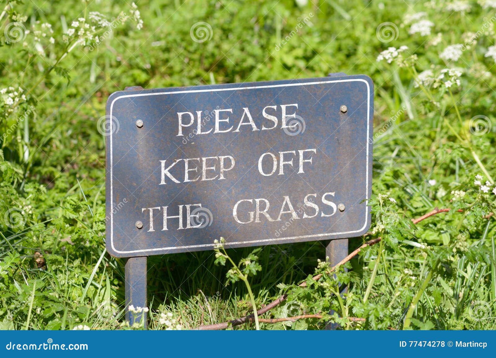 Please Keep Off the Grass Sign Stock Photo - Image of please, grass ...