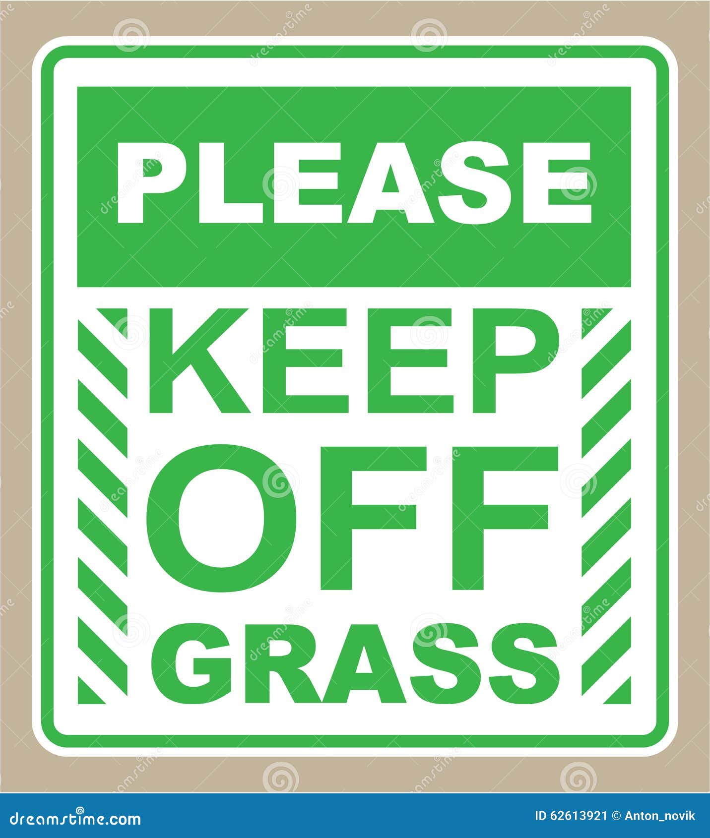 Please Keep Off the Grass Sign Vector Stock Vector - Illustration of ...