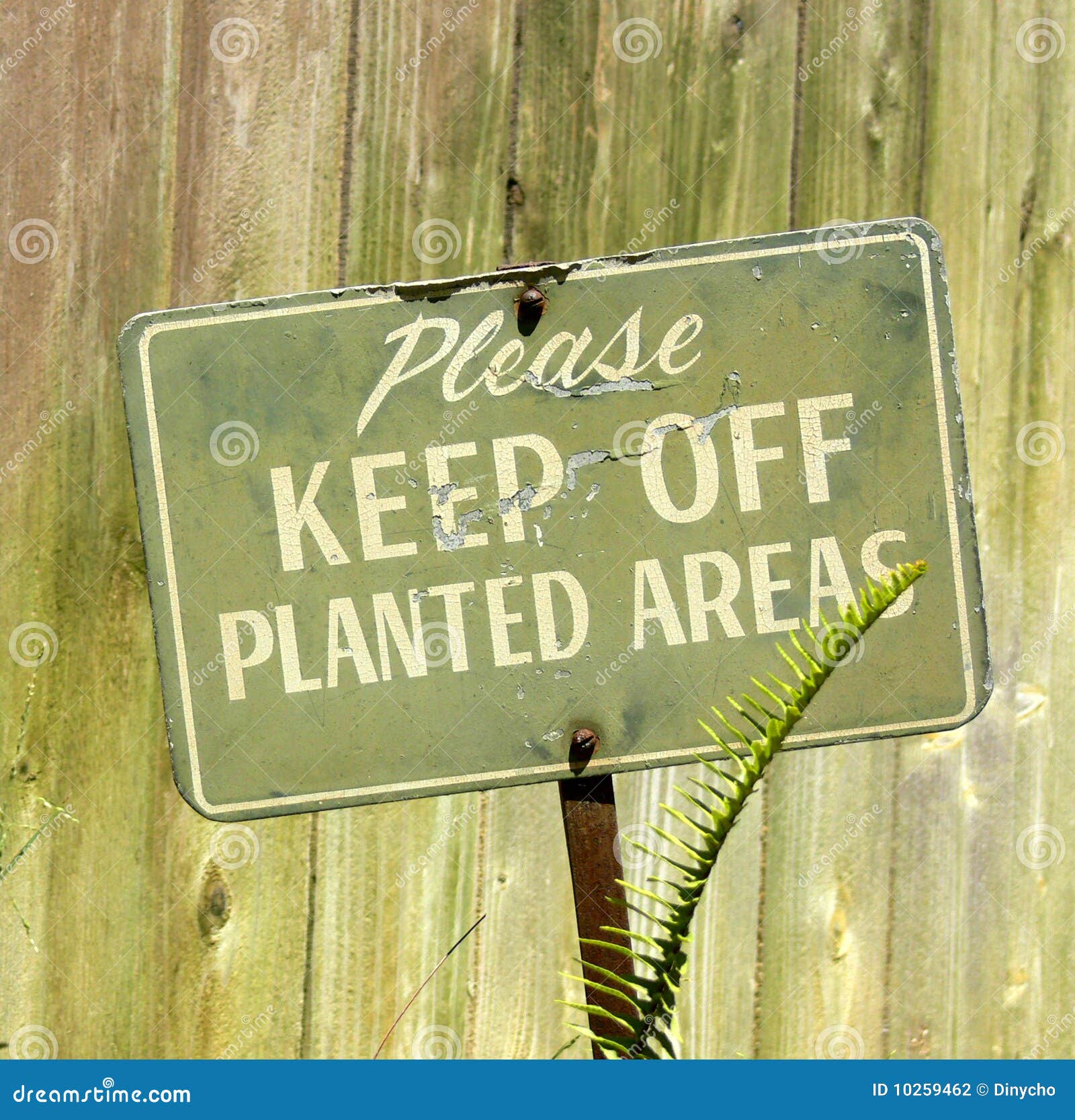 Please Keep Off Planted Areas Stock Photo - Image of sign, obey: 10259462