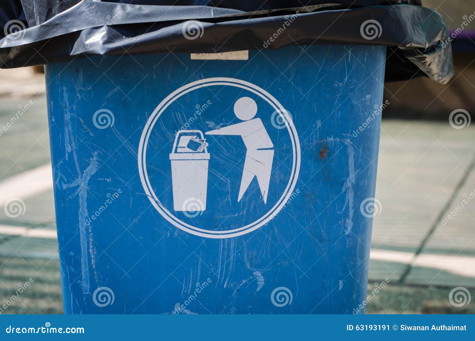 Please Litter Into Bins Symbol Royalty-Free Stock Photo | CartoonDealer ...