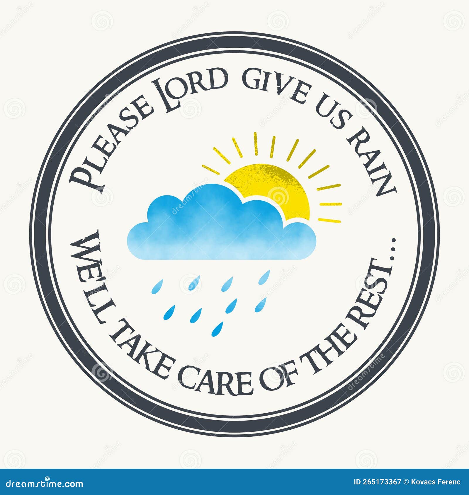 Please Lord, give us rain stock vector. Illustration of sweet - 265173367
