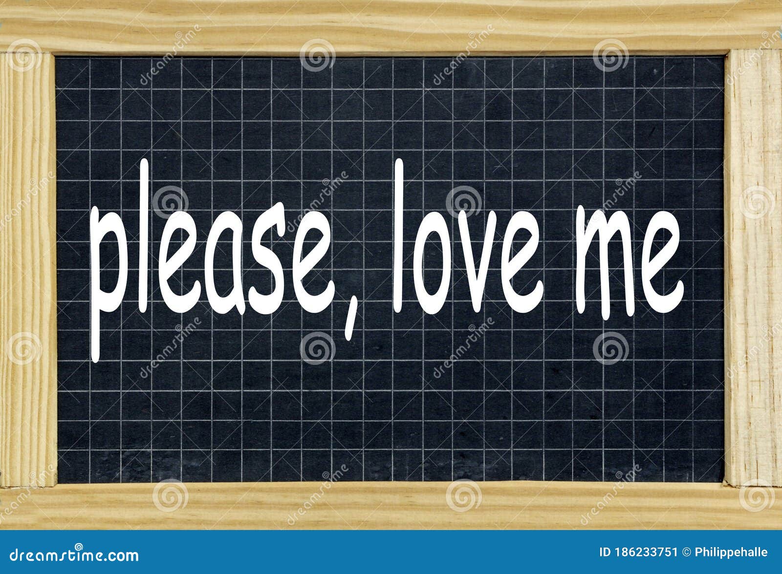 Please Love Me Written on a Chalkboard Stock Illustration ...