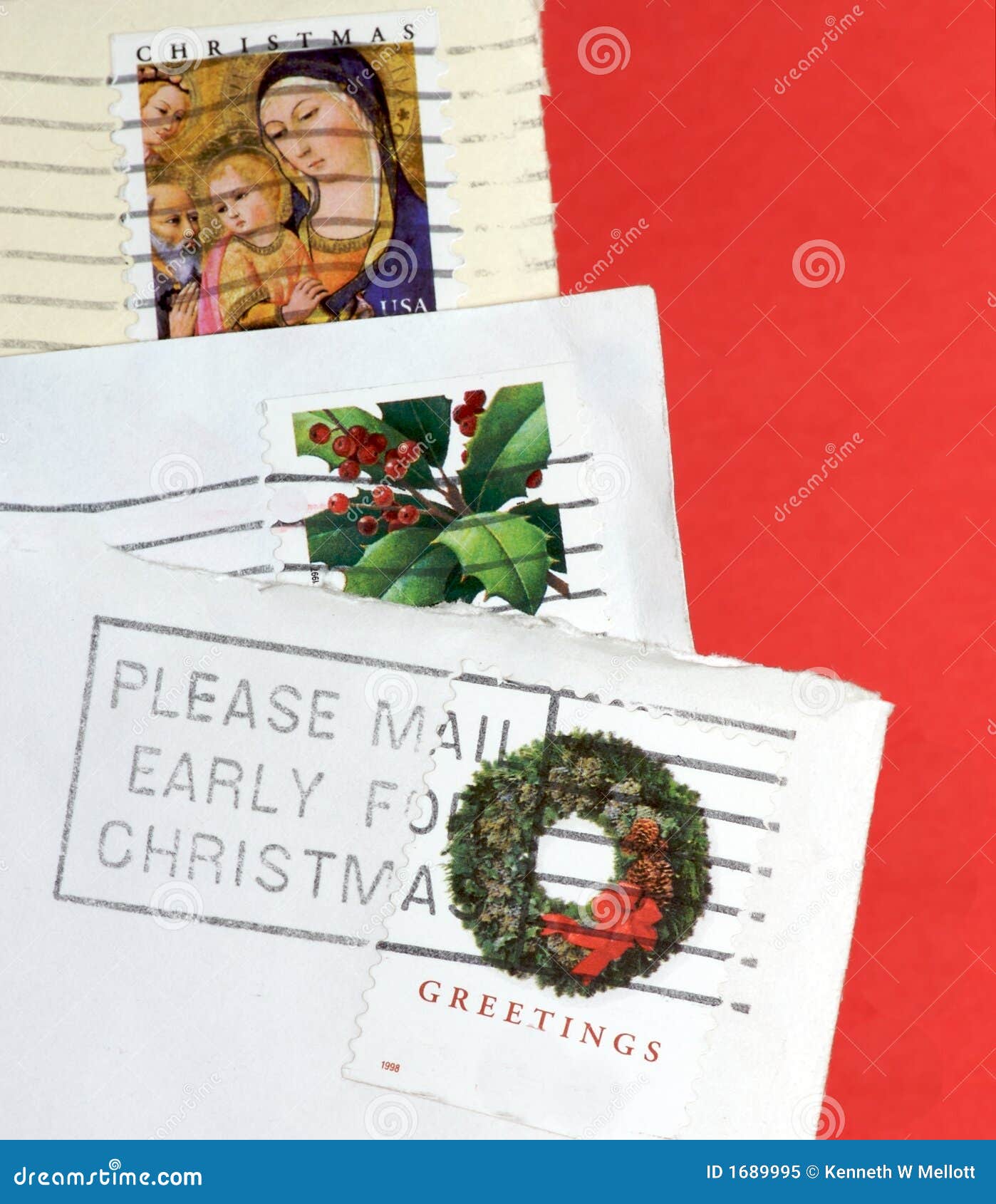 Please Mail Early for Christmas Editorial Image - Image of envelopes ...