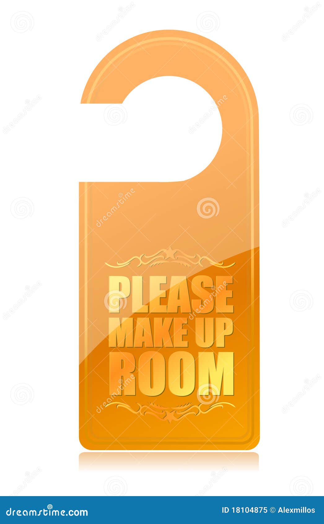 Please Make Up Room Hotel Sign Stock Vector - Illustration of lock ...