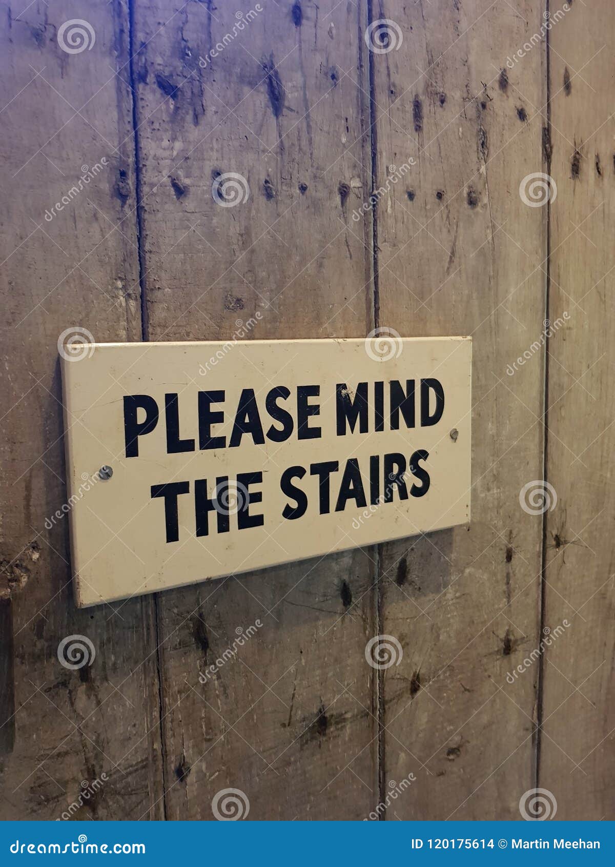 Please Mind the Stairs Sign. Stock Photo - Image of care, staircase ...