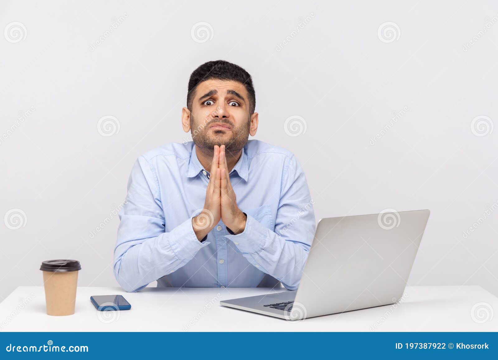 Please, Need Help! Upset Man Employee Sitting Office Workplace with ... Please, Need Help! Upset Man Employee Sitting Office Workplace with ...