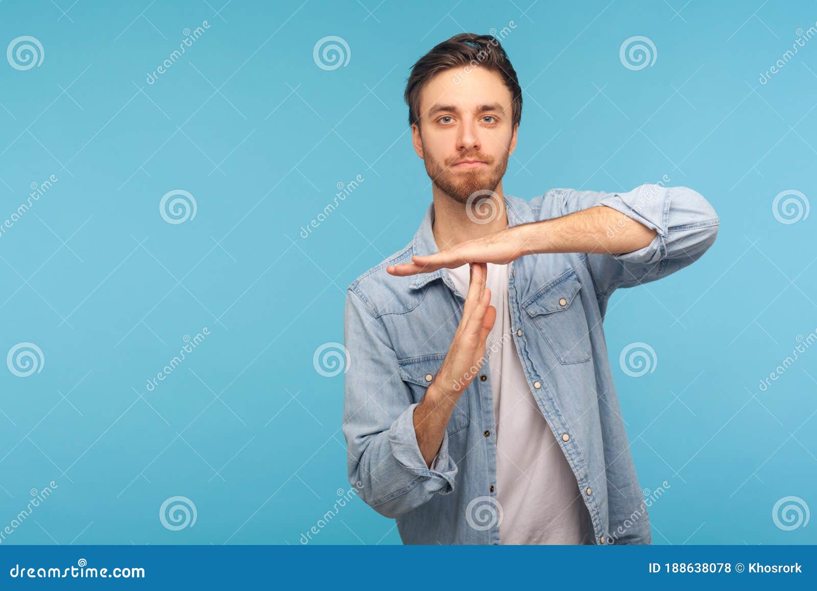 Please, I Need More Time! Portrait Of Unhappy Ginger Girl In Shirt ...