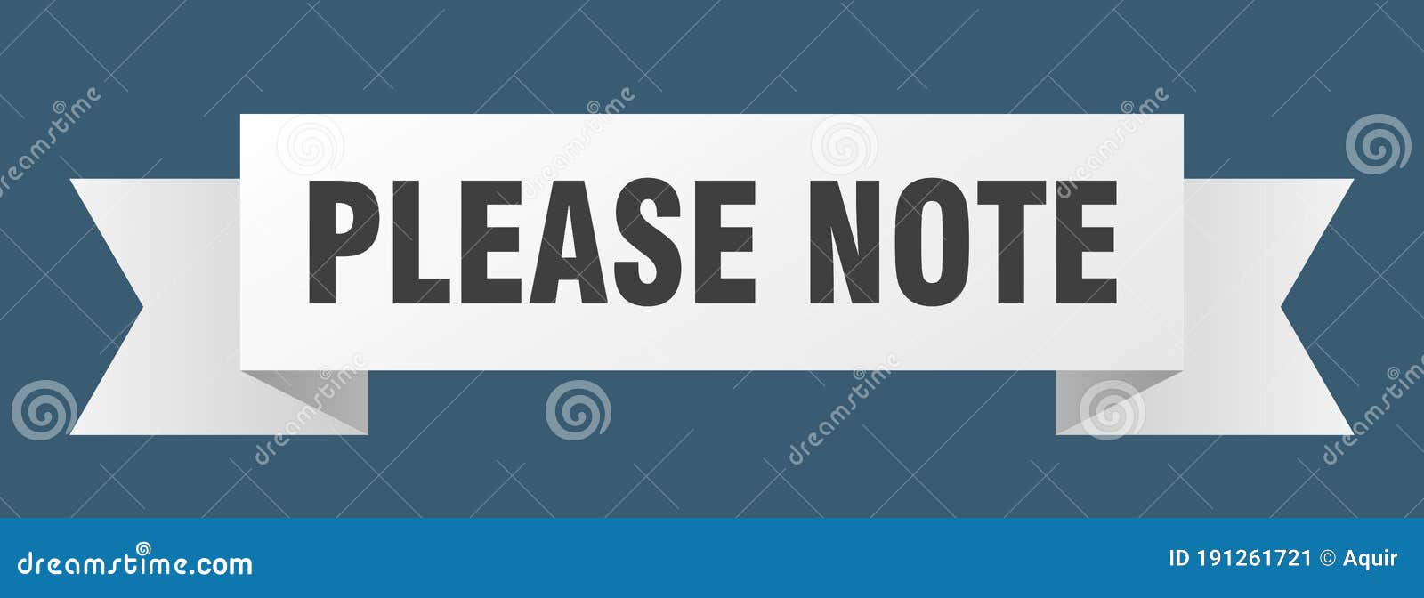 Please note ribbon. stock vector. Illustration of seal - 191261721