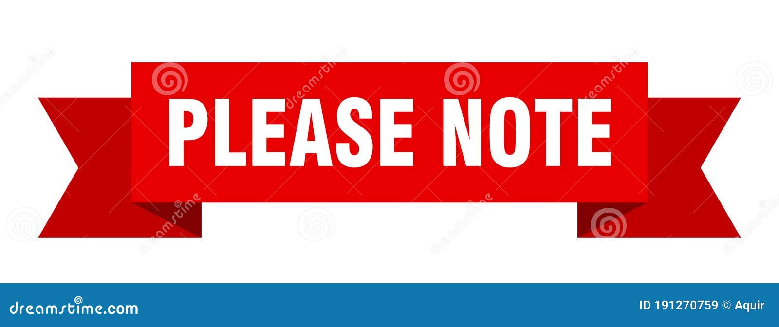 Please note ribbon. stock vector. Illustration of flyer - 191270759