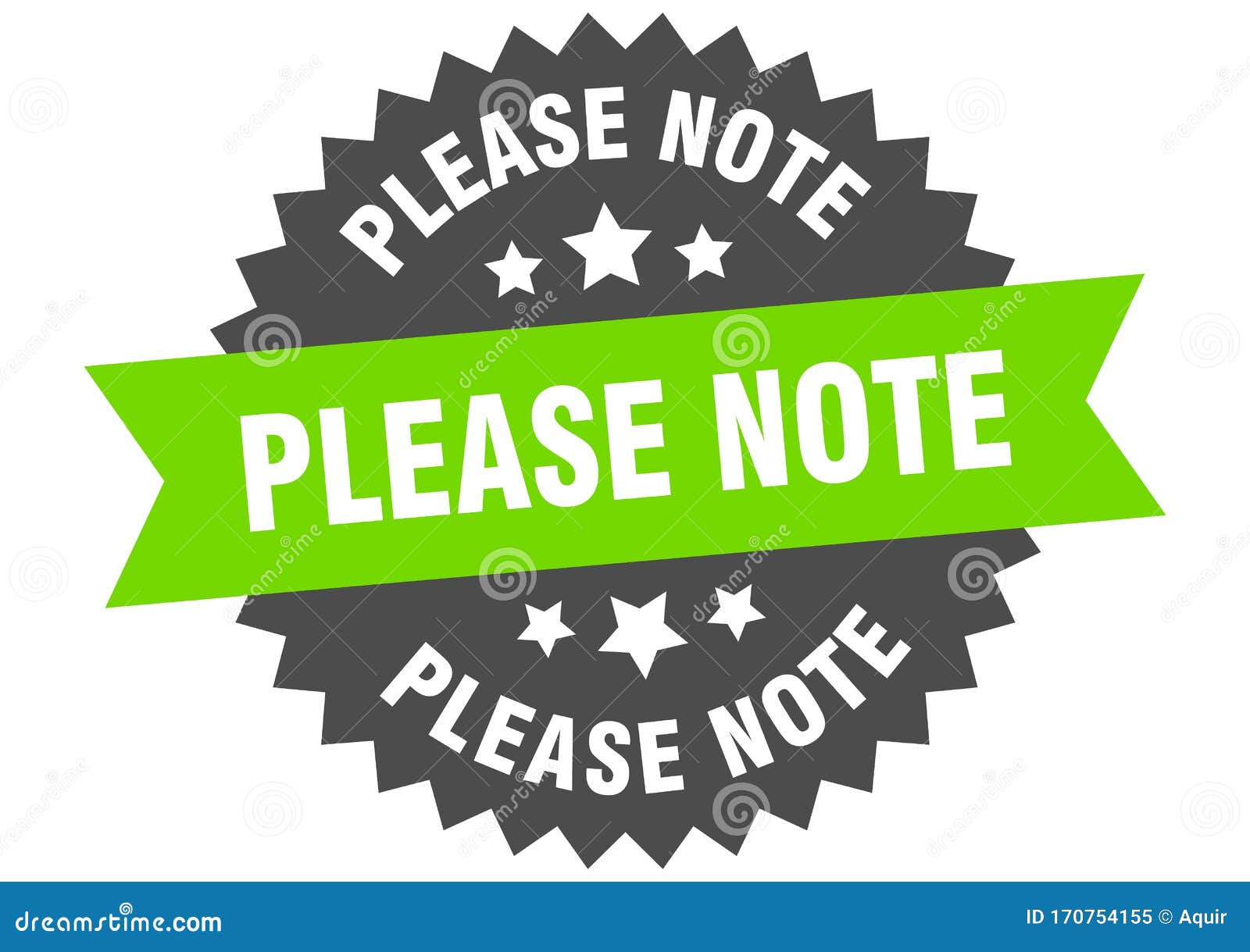 Please Note Sign. Please Note Circular Band Label. Please Note Sticker ...