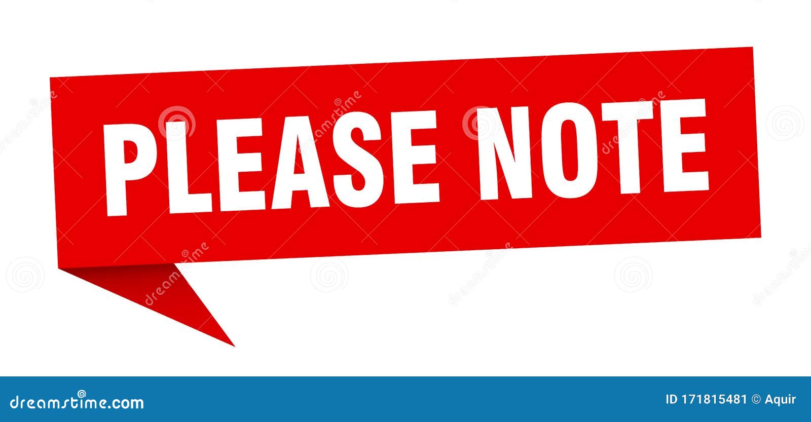 Please Note Speech Bubble. Please Note Ribbon Sign Stock Vector ...