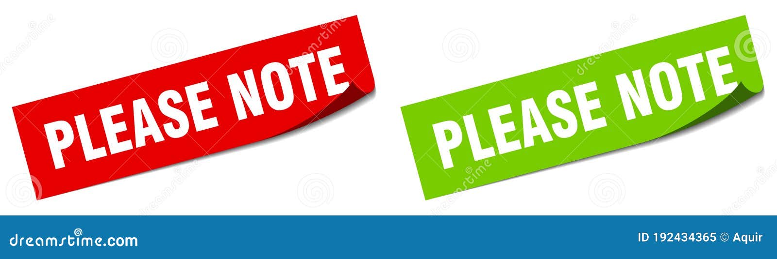 Please Note Sticker. Please Note Sign Set Stock Vector - Illustration ...