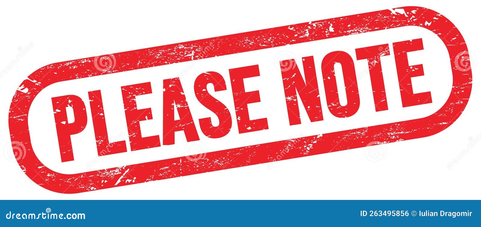 PLEASE NOTE, Text Written on Red Stamp Sign Stock Illustration ...