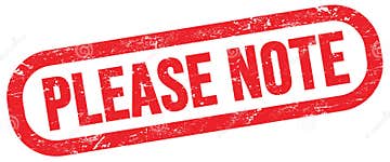 PLEASE NOTE, Text Written on Red Stamp Sign Stock Illustration ...