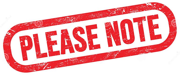 PLEASE NOTE, Text Written on Red Stamp Sign Stock Illustration ...