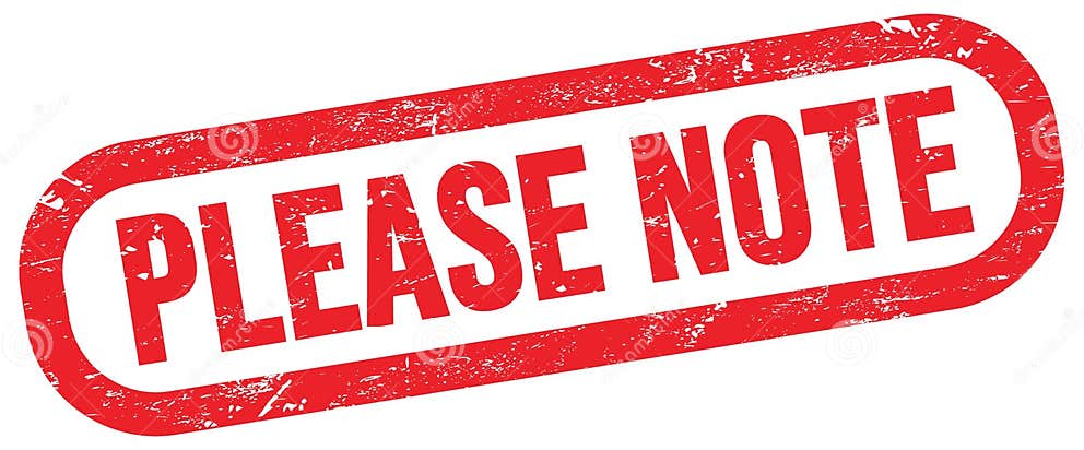 PLEASE NOTE, Text Written on Red Stamp Sign Stock Illustration ...