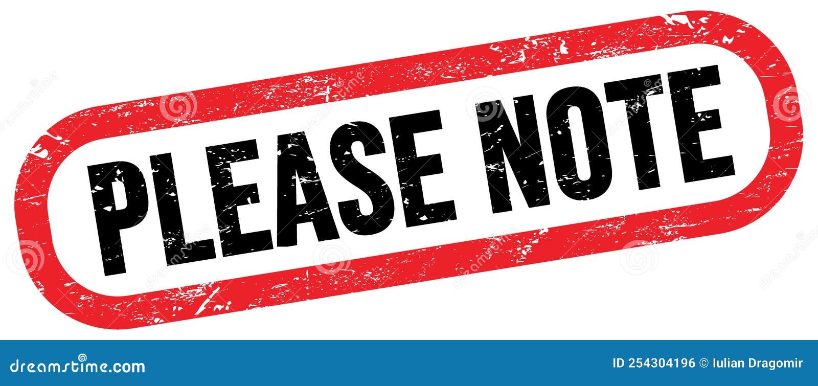 PLEASE NOTE, Text Written on Red-black Stamp Sign Stock Illustration ...