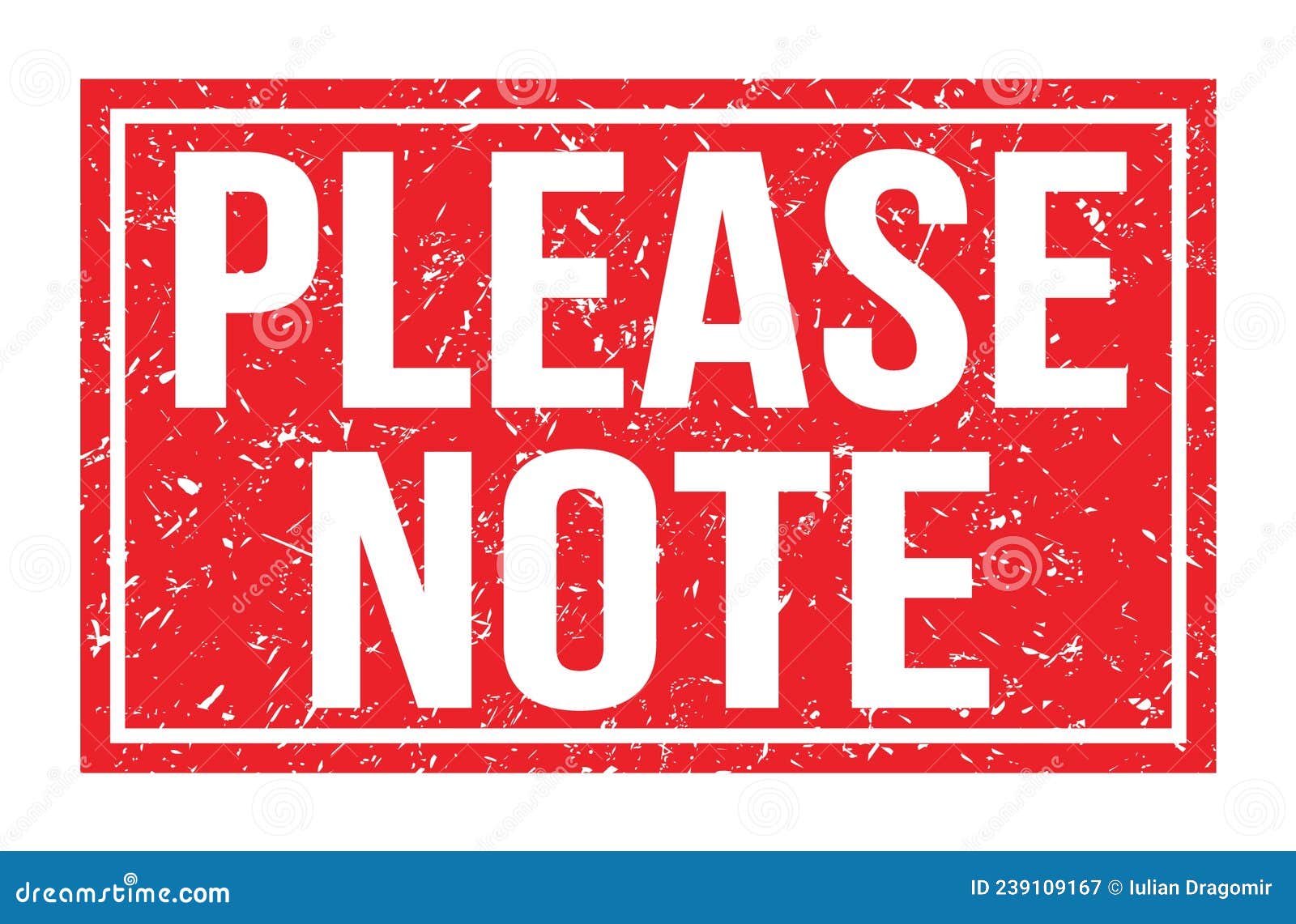 PLEASE NOTE, Words on Red Rectangle Stamp Sign Stock Illustration ...