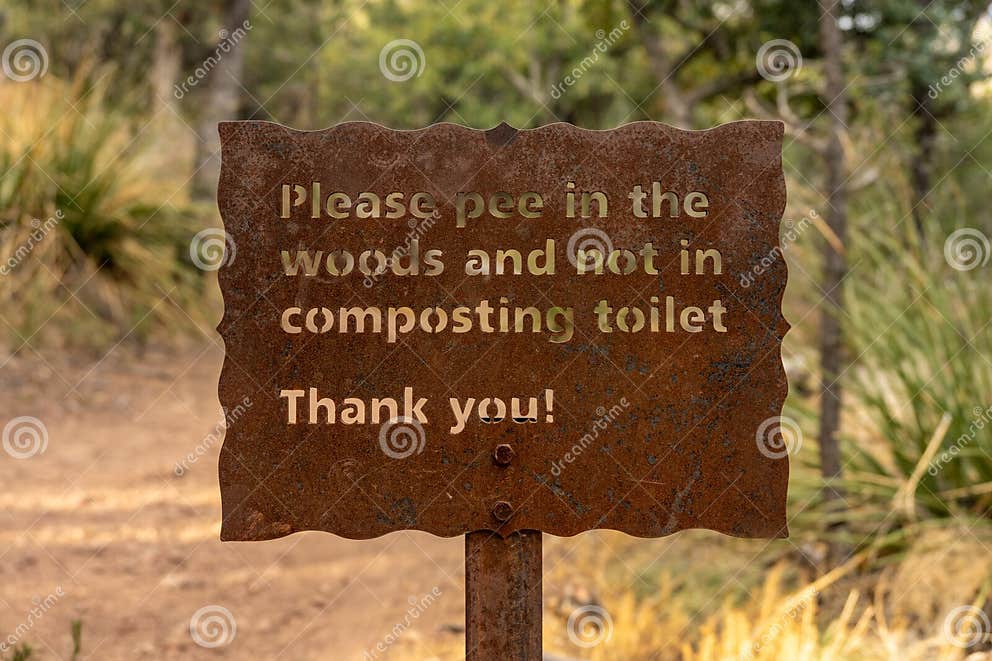 Please Pee in the Woods Sign Stock Image - Image of wild, bend: 289516483