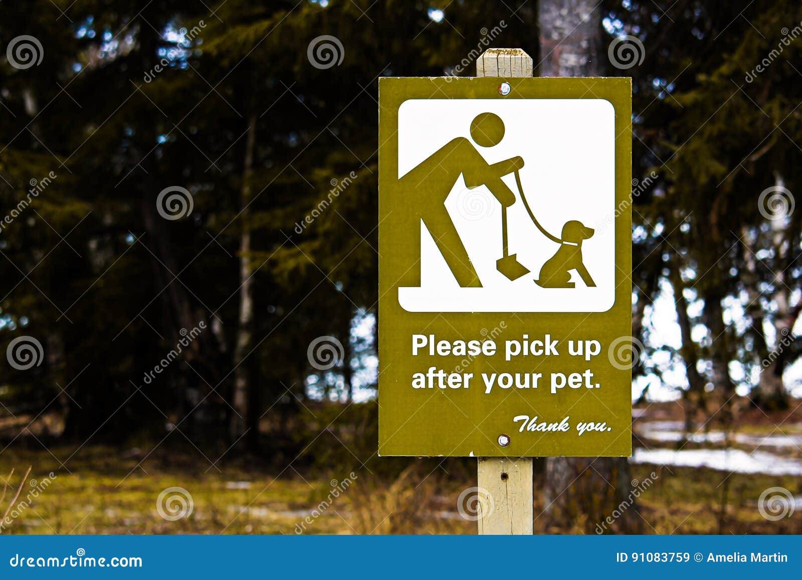 Please Pick Up after Your Pet Sign Stock Image - Image of camp, away ...