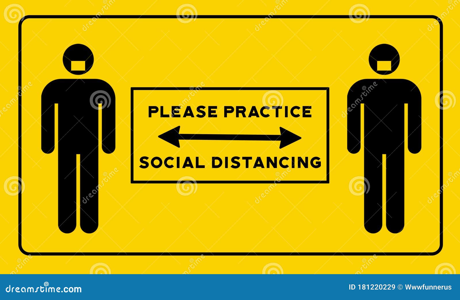 Please Practice Social Distancing Icon Infographic Sign Design Stock ...