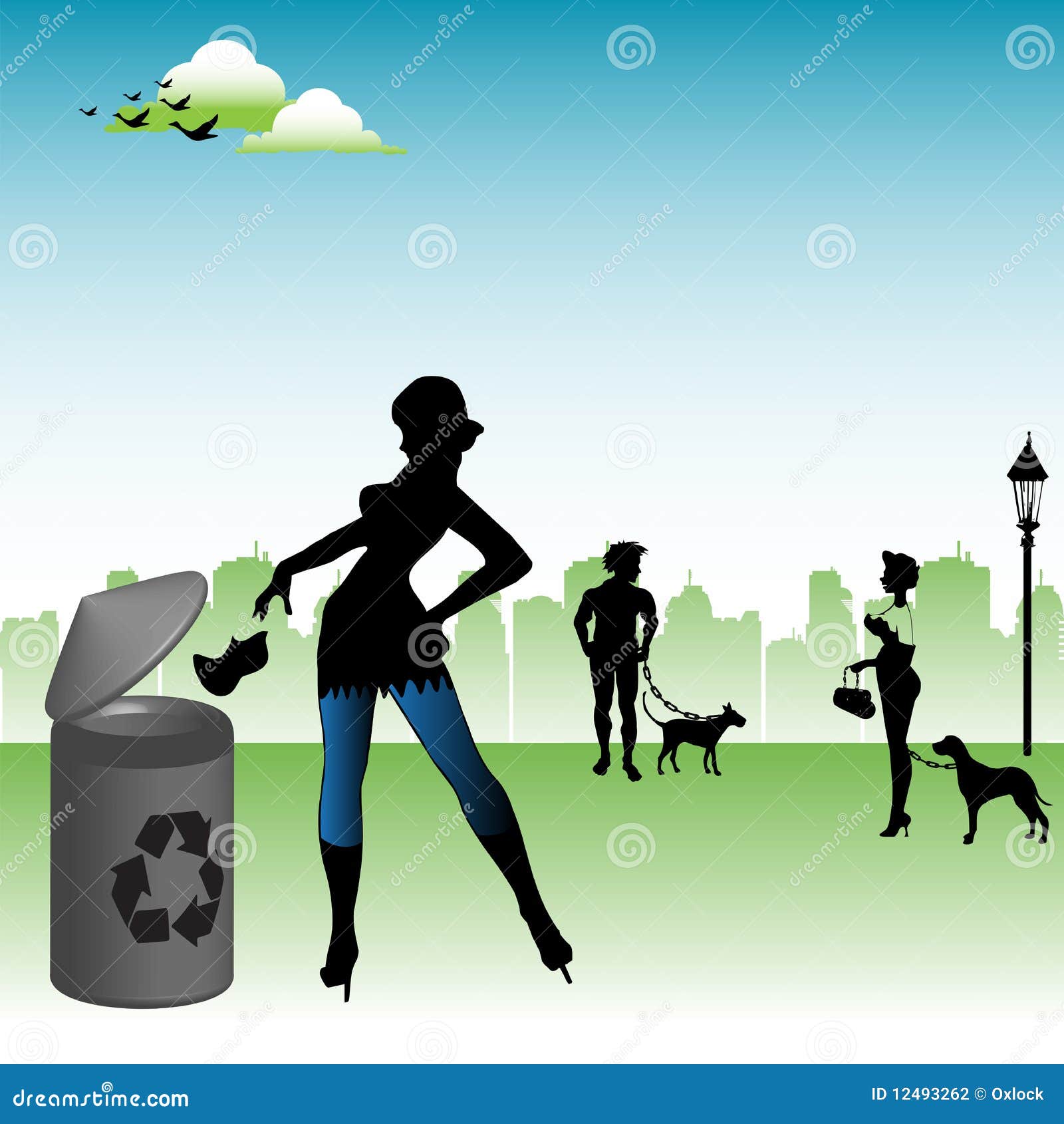 Please recycle stock vector. Illustration of environment - 12493262