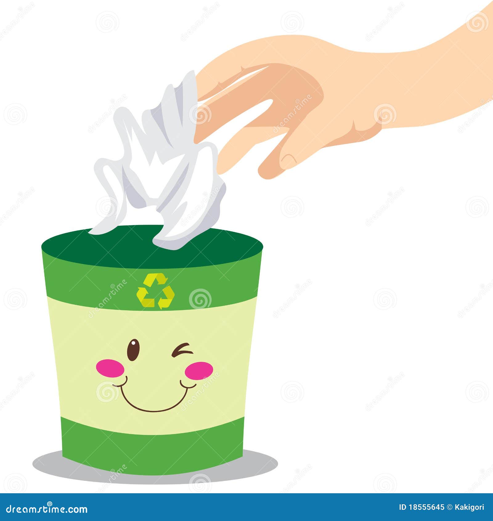 Please Recycle stock vector. Illustration of dump, paper - 18555645