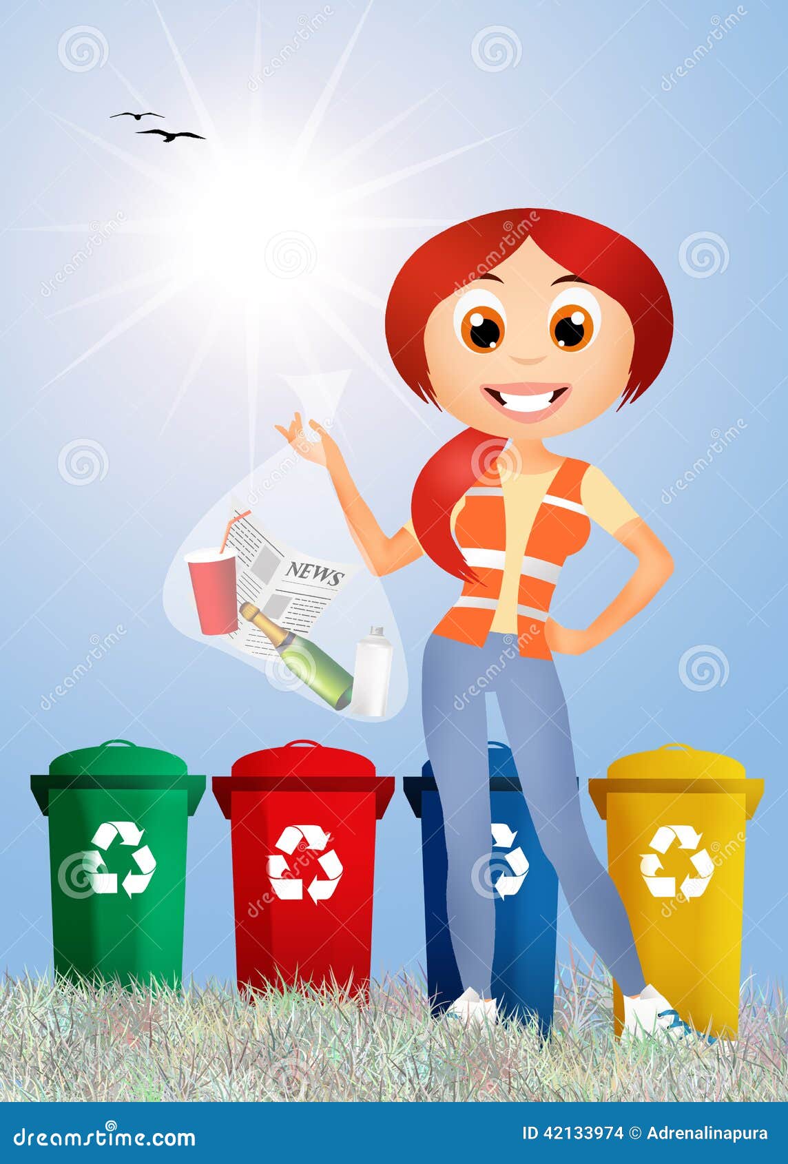 Please recycle stock illustration. Illustration of nature - 42133974